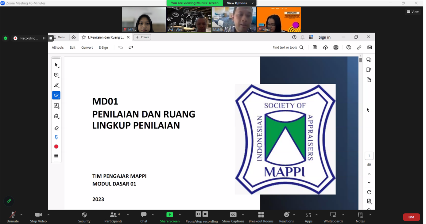 PENDIDIKAN DASAR PENILAIAN PROPERTI MAPPI