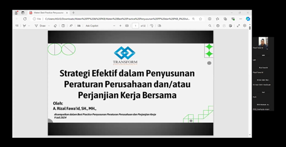 BEST PRACTICE PENYUSUNAN PERATURAN PERUSAHAN & PERJANJIAN KERJA